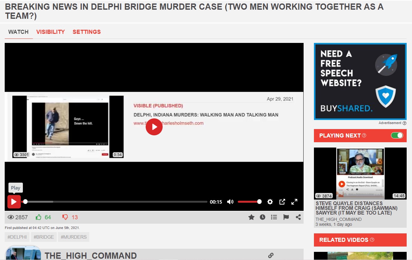 Phone Call from Accused, Delphi Police Chief-T C Holmseth