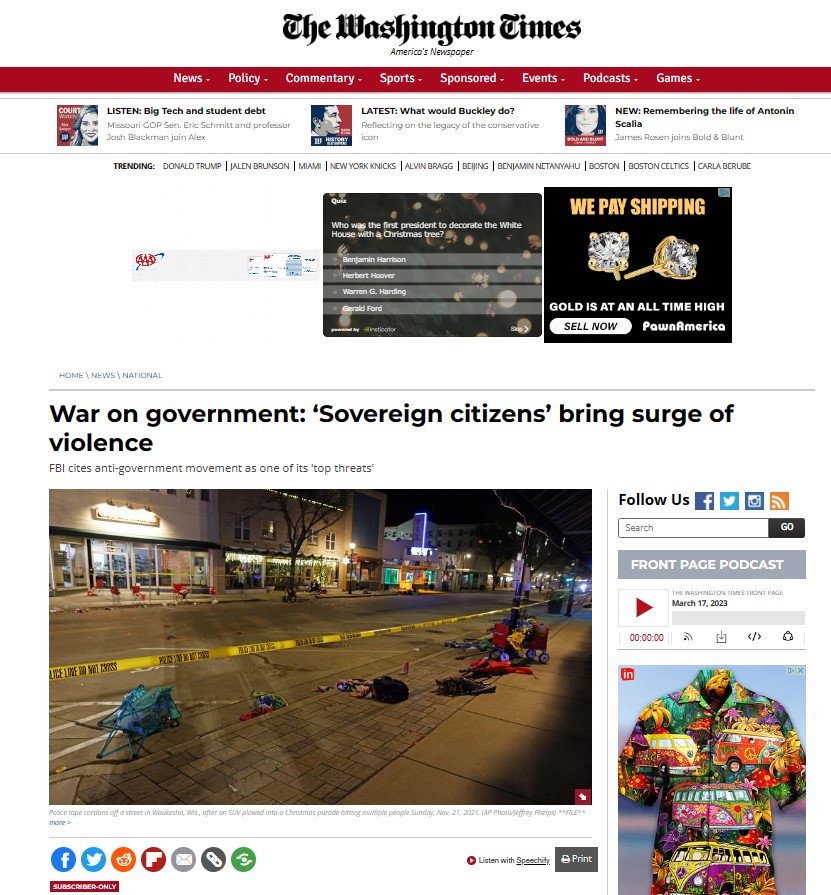 TIMOTHY CHARLES HOLMSETH RESPONDS TO THE WASHINGTON TIMES' REQUEST FOR ...