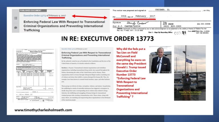 FEDS PUT LIEN ON FIELD MCCONNELL'S PROPERTY ON THE SAME DAY PRESIDENT ...