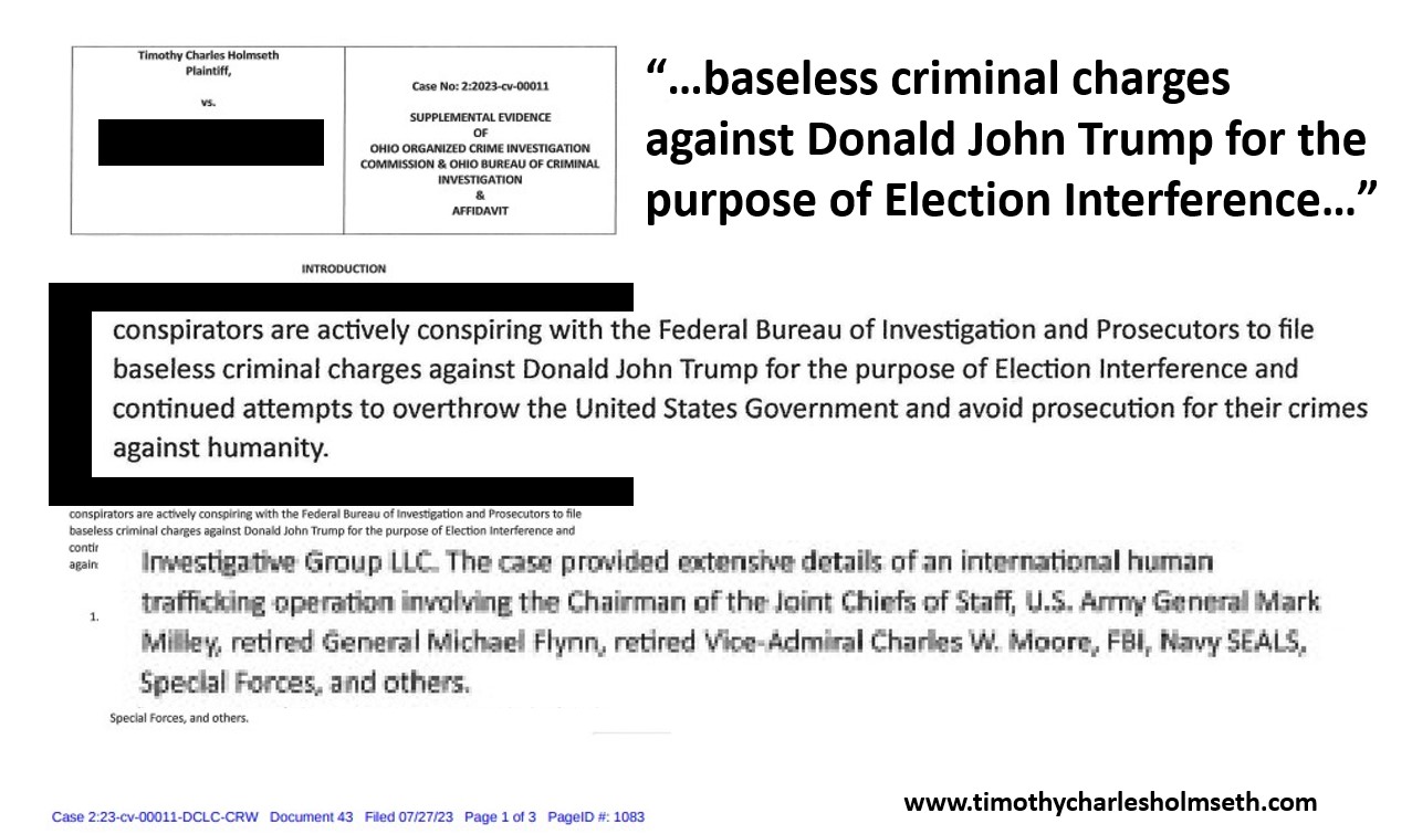 ELECTION INTERFERENCE - LET THE SUBPOENAS BEGIN !!! - TIMOTHY CHARLES ...