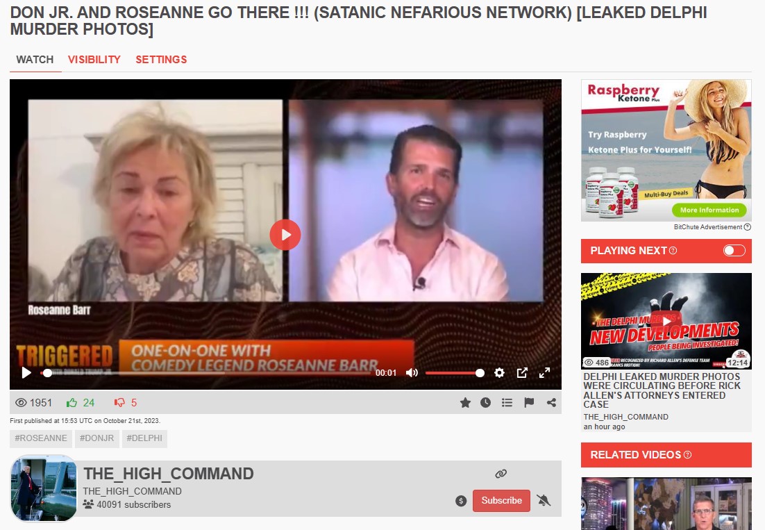 THE WRATH OF ROSEANNE! - Don Jr. & Roseanne Showcase Satanic "Nefarious" Network - / [Leaked ...
