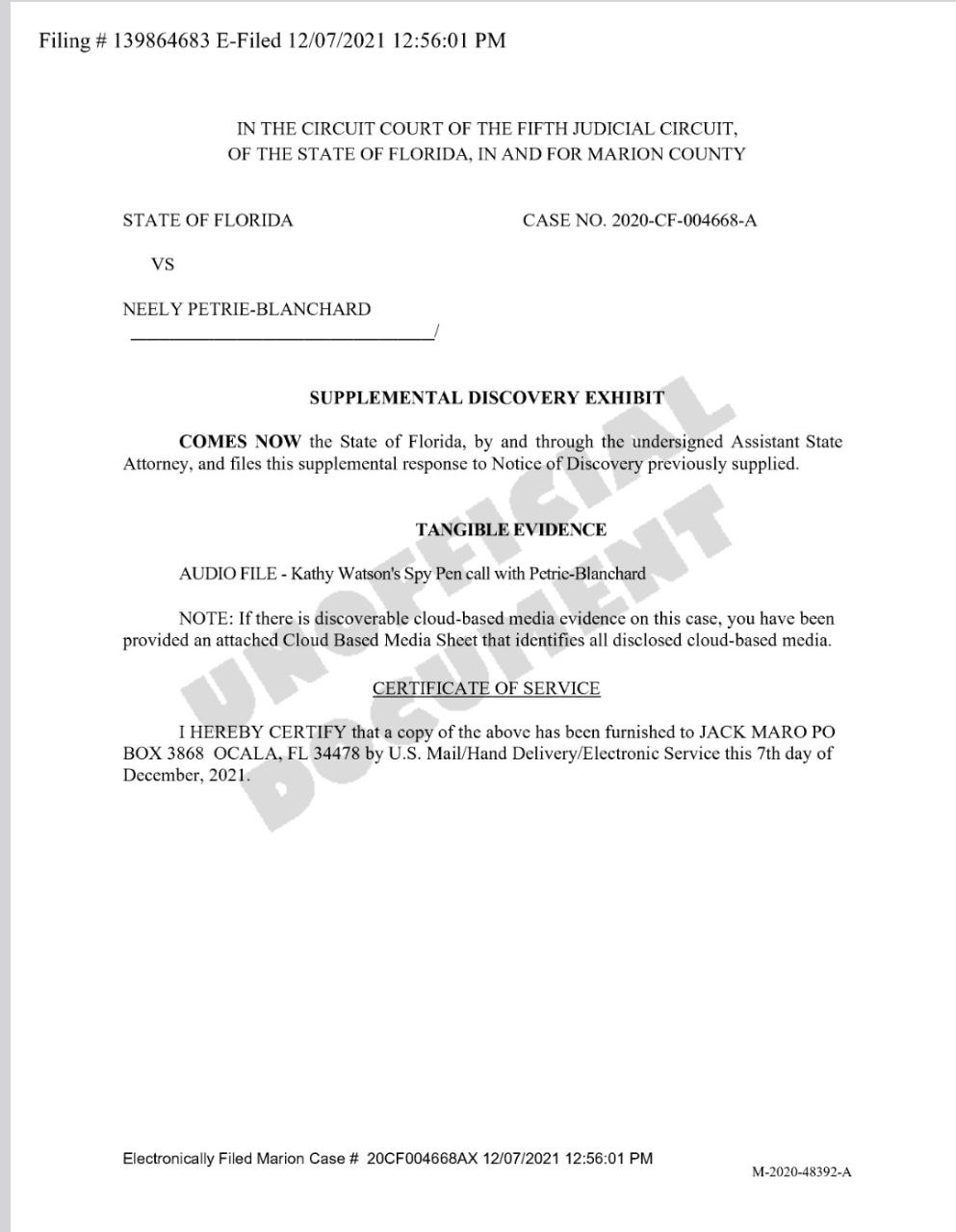 DID WCJB-TV AIR A "HOAX MURDER CONFESSION" TELPHONE CALL IN NEELY ...