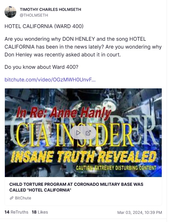 "HOTEL CALIFORNIA" a SATANIC MILITARY TORTURE FACILITY at CORONADO ...