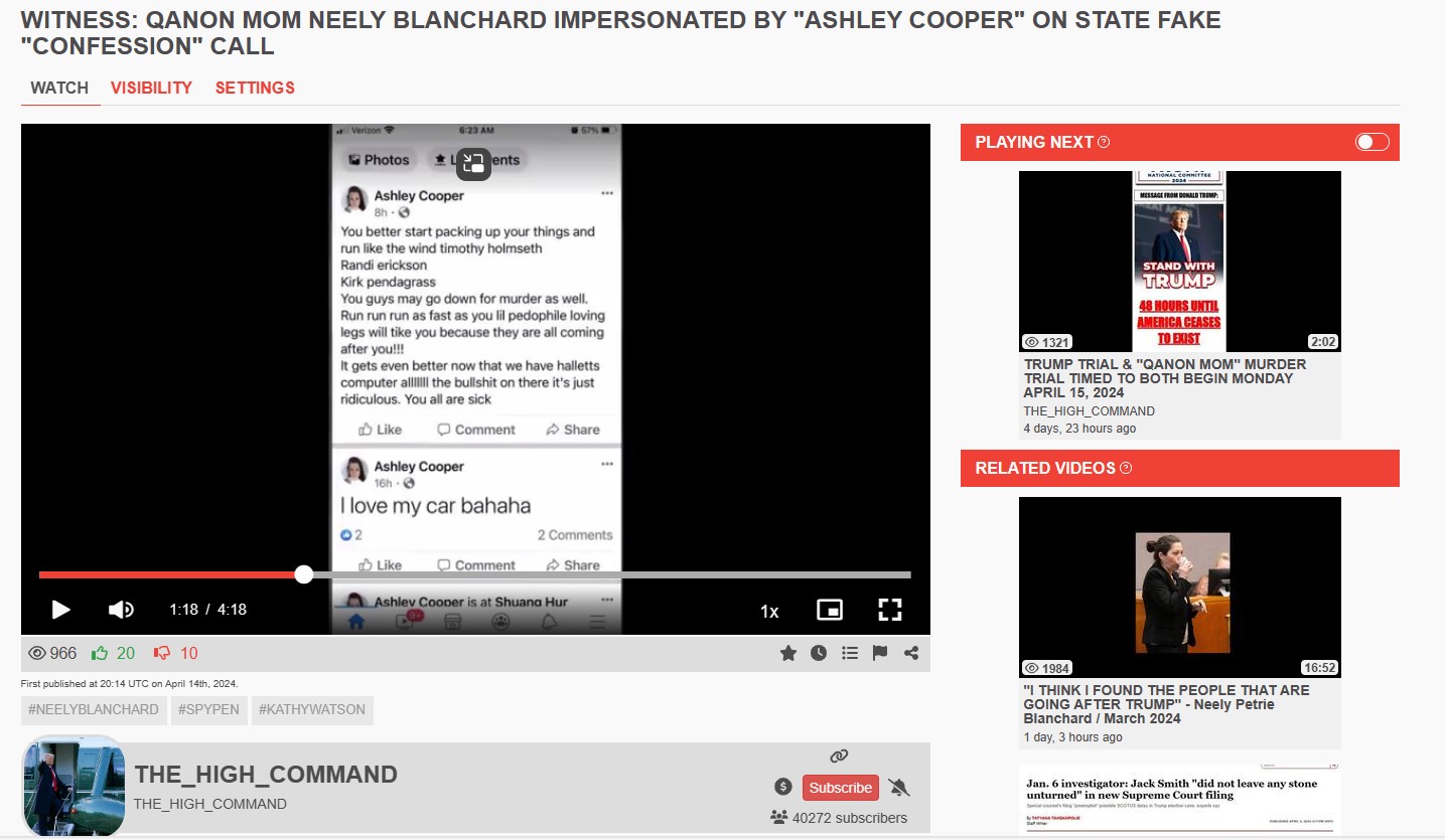 DID WCJB-TV AIR A "HOAX MURDER CONFESSION" TELPHONE CALL IN NEELY ...