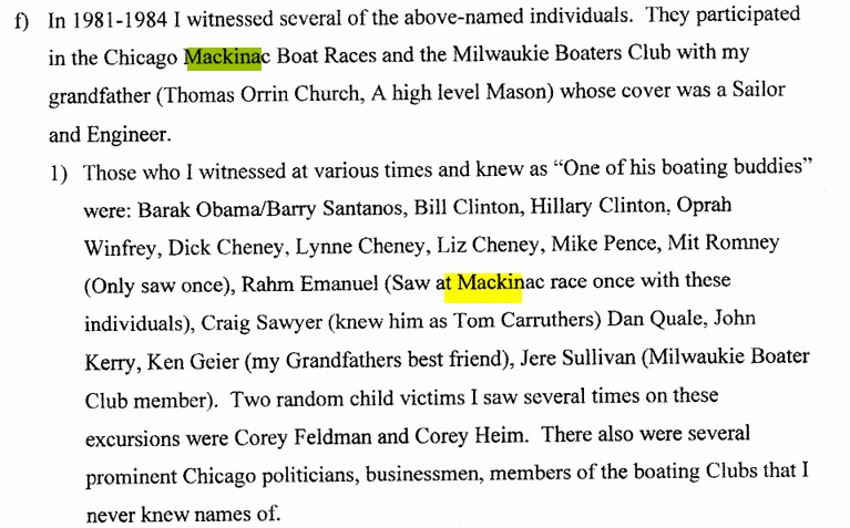 CANNIBALISM WITNESS AFFIDAVIT: OBAMA, THE CLINTONS, HILLARY'S BODYGUARD ...