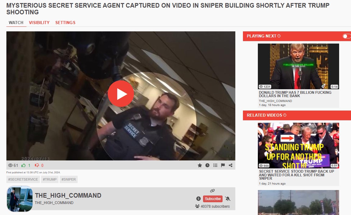 MYSTERIOUS SECRET SERVICE AGENT CAPTURED ON VIDEO IN SNIPER BUILDING ...