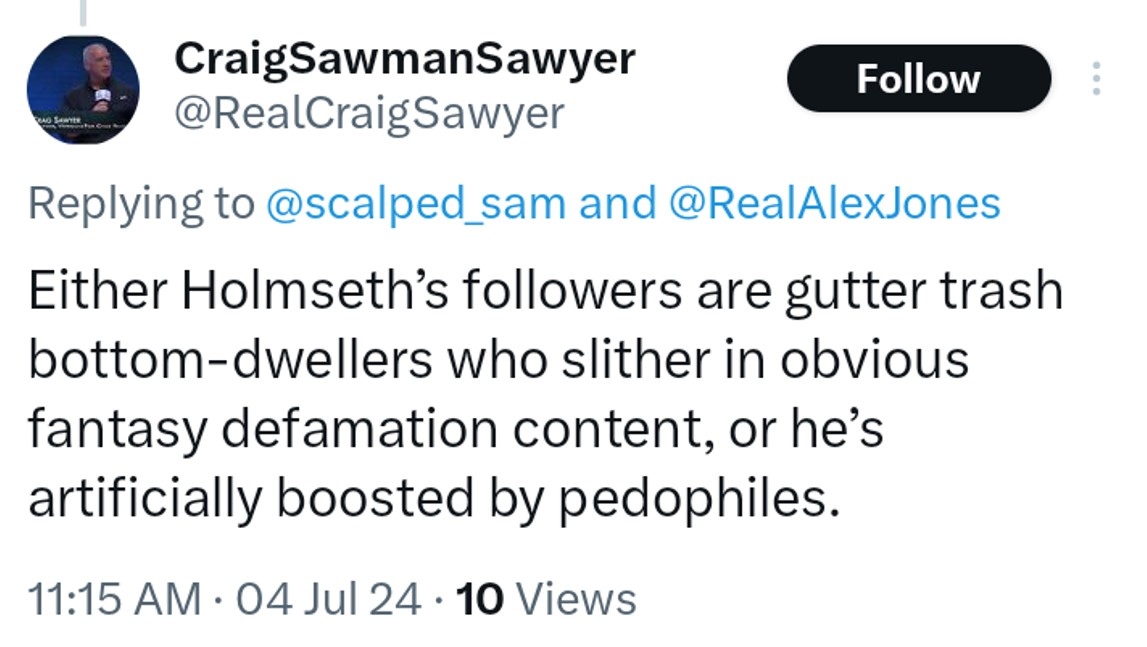 HILLARY'S BODYGUARD GETS 1 VIEW PER HOUR - TIMOTHY CHARLES HOLMSETH ...