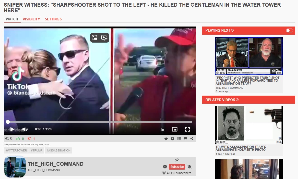 TRUMP SHOOTING WITNESS TOLD NEWS REPORTER ON SCENE - "THE SHARPSHOOTER ...