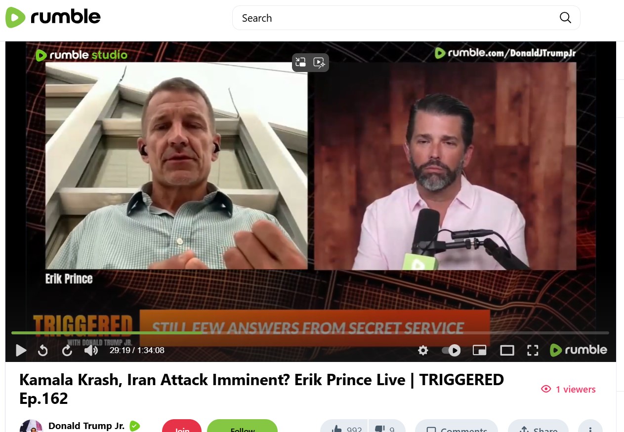 TRUMP ASSASSINATION ATTEMPT: ERIK PRINCE JOINS DON JR. ON TRIGGERED ...