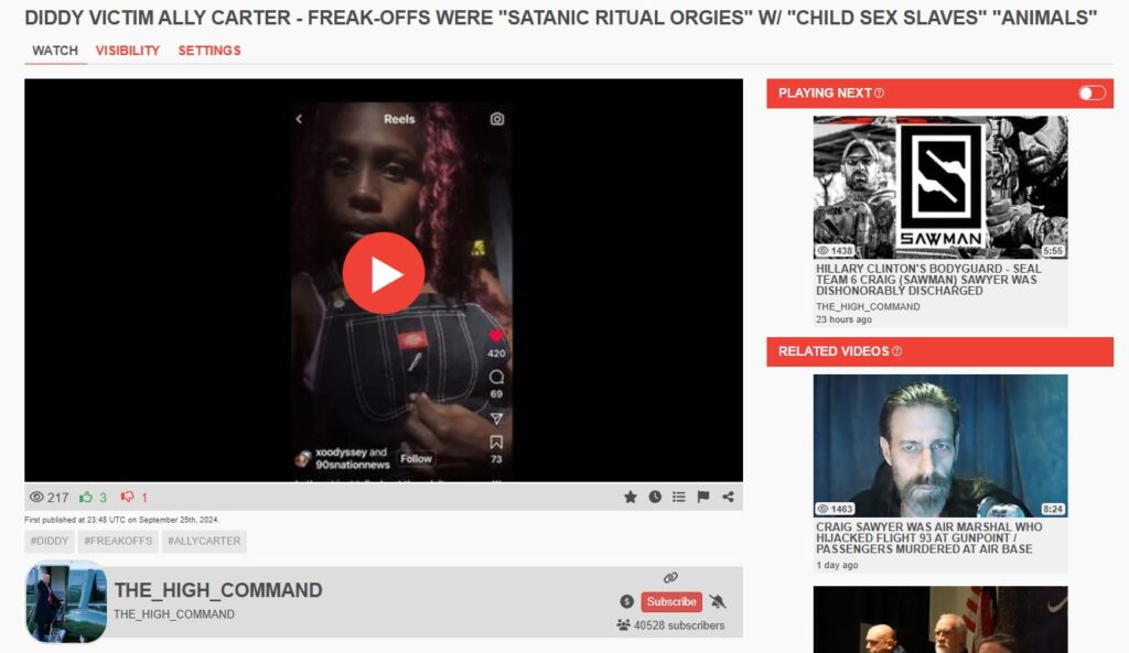 DIDDY VICTIM ALLY CARTER - FREAK-OFFS WERE "SATANIC RITUAL ORGIES" W ...