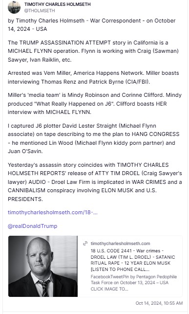 TRUMP CALIFORNIA 'ASSASSINATION' SCHEME UNFOLDS as ATTORNEY TIM DROEL ...
