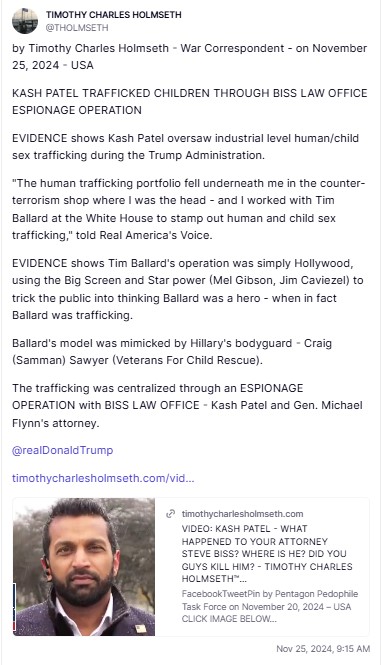 KASH PATEL SEX TRAFFICKED CHILDREN DURING TRUMP ADMINISTRATION with ...