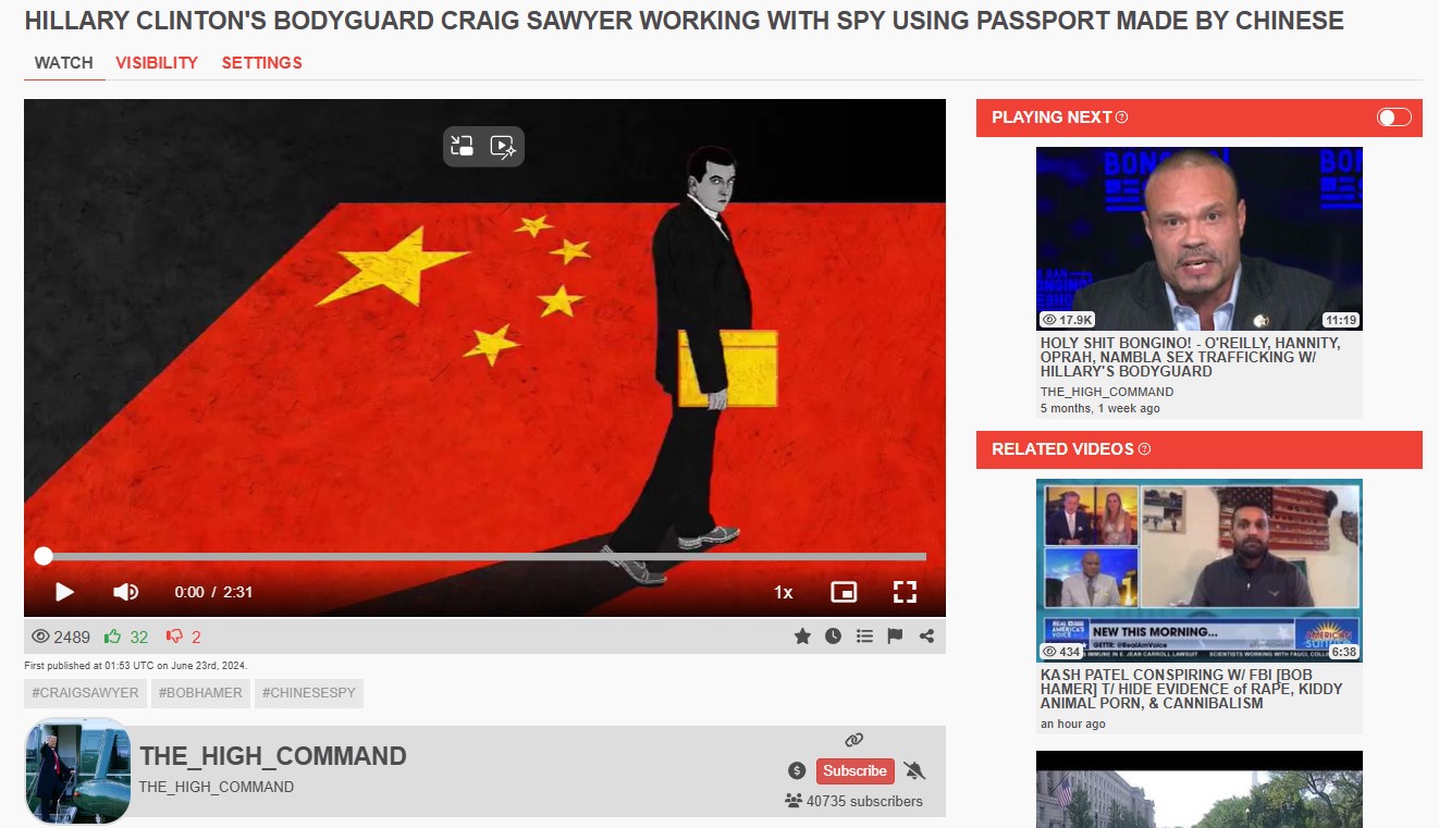 KASH PATEL PROTECTING A SPY FOR CHINA - CONSPIRING W/ FBI [BOB HAMER ...