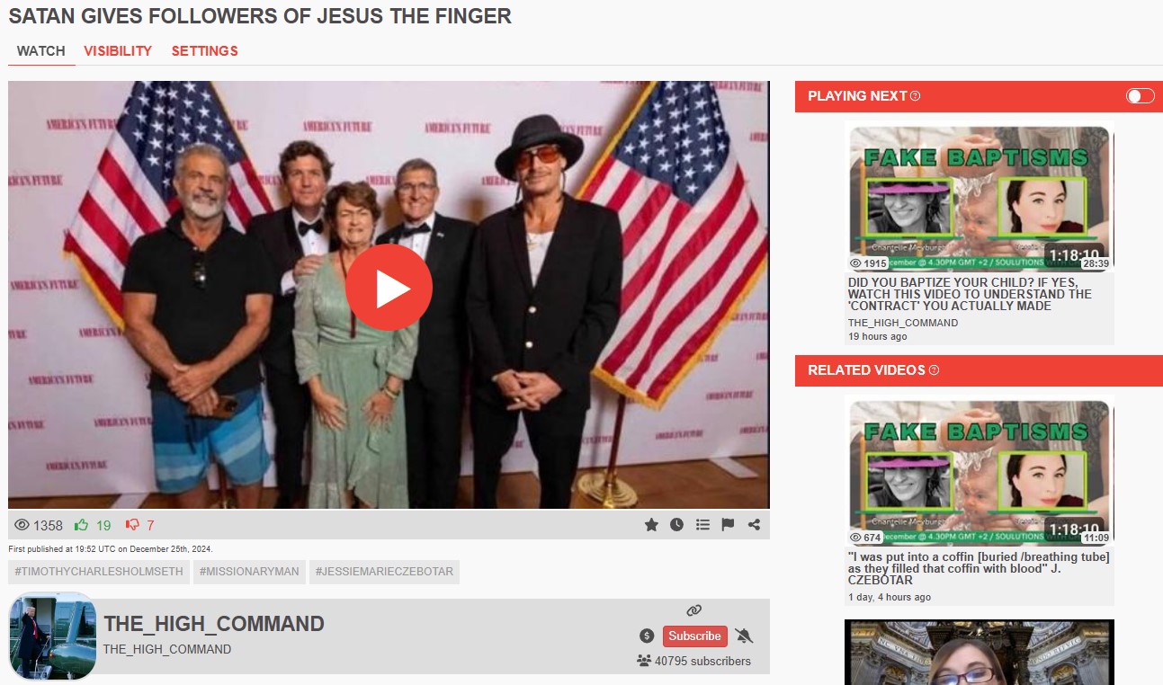 MISSIONARY MAN - TIMOTHY CHARLES HOLMSETH™ Reports