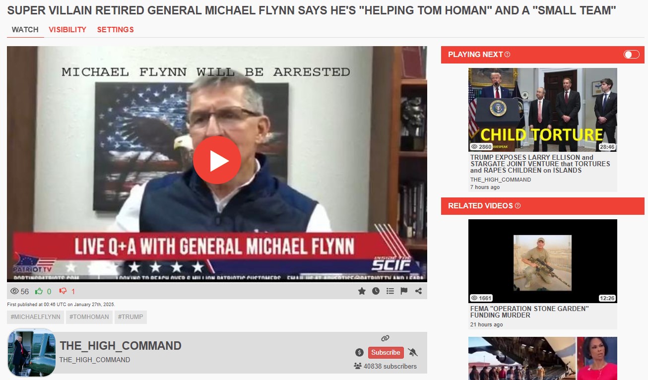 SUPER VILLAIN & SCUM OF THE EARTH RETIRED GENERAL MICHAEL FLYNN SAYS HE ...