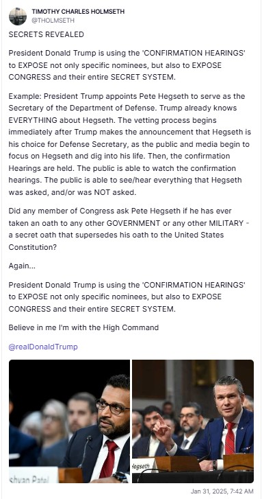 TRUMP MASTER CHESS MOVE: PRESIDENT TRUMP USING CONFIRMATION HEARINGS to ...