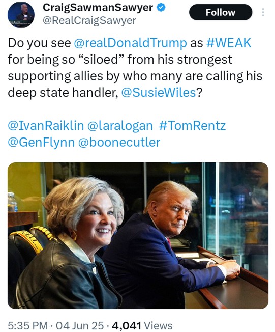 TRUMP'S EPIC CAGE MATCH: BOTH SUSIE WILES & PAM BONDI came from BALLARD ...