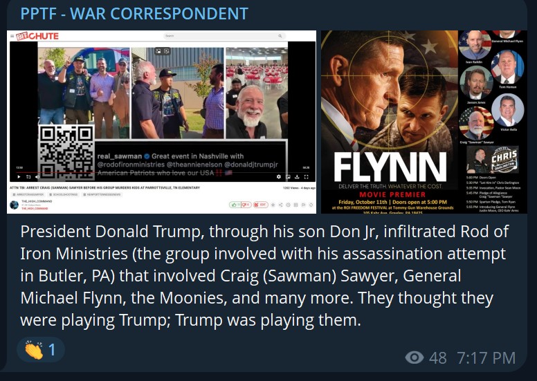 WAR REPORT: PRESIDENT DONALD TRUMP, through his SON DONALD TRUMP JR ...
