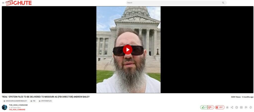 FBI DIRECTOR & SENATOR SNEAKING AROUND MISSOURI: JEFFREY EPSTEIN ...
