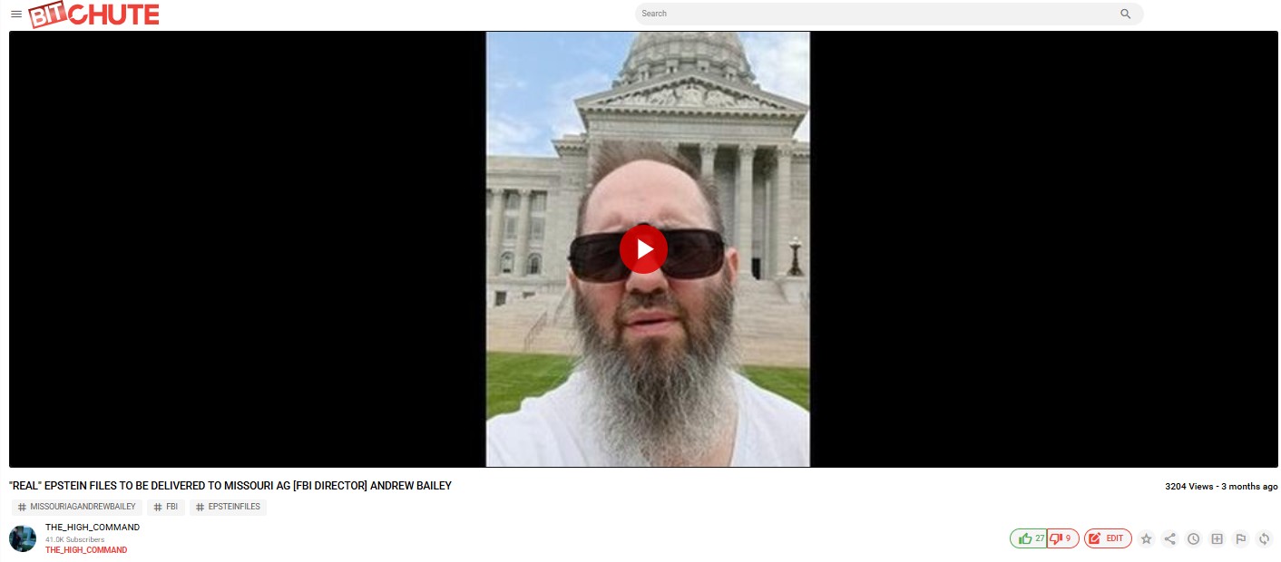 FBI DIRECTOR & SENATOR SNEAKING AROUND MISSOURI: JEFFREY EPSTEIN ...