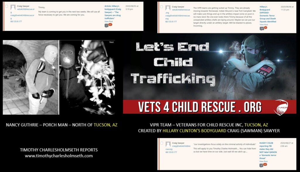 NANCY GUTHRIE - PORCH MAN - HILLARY CLINTON'S VIPR TEAM - TIMOTHY ...