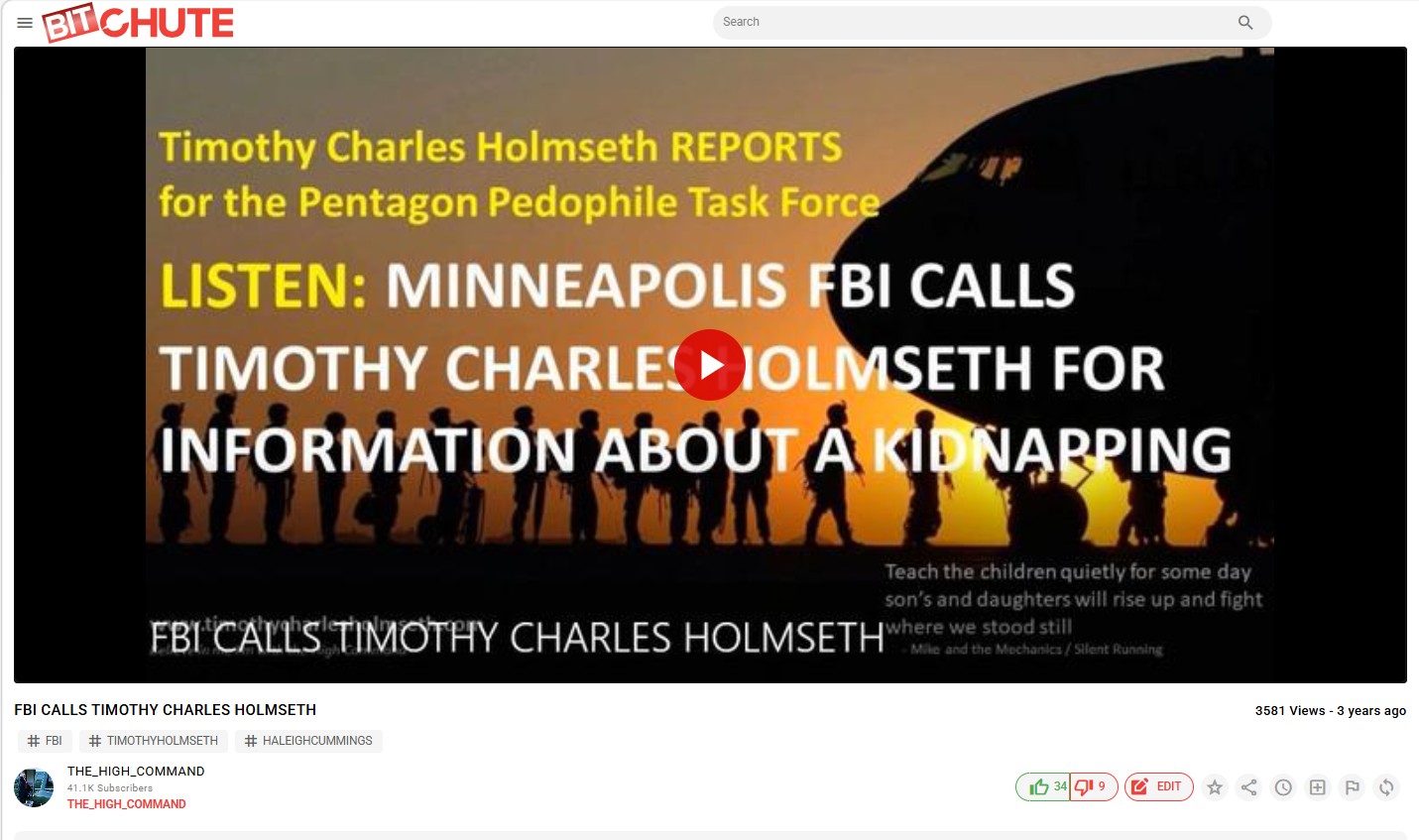 PROJECT AMERICAN STORM: TIMOTHY CHARLES HOLMSETH ATTEMPTED to QUESTION ...